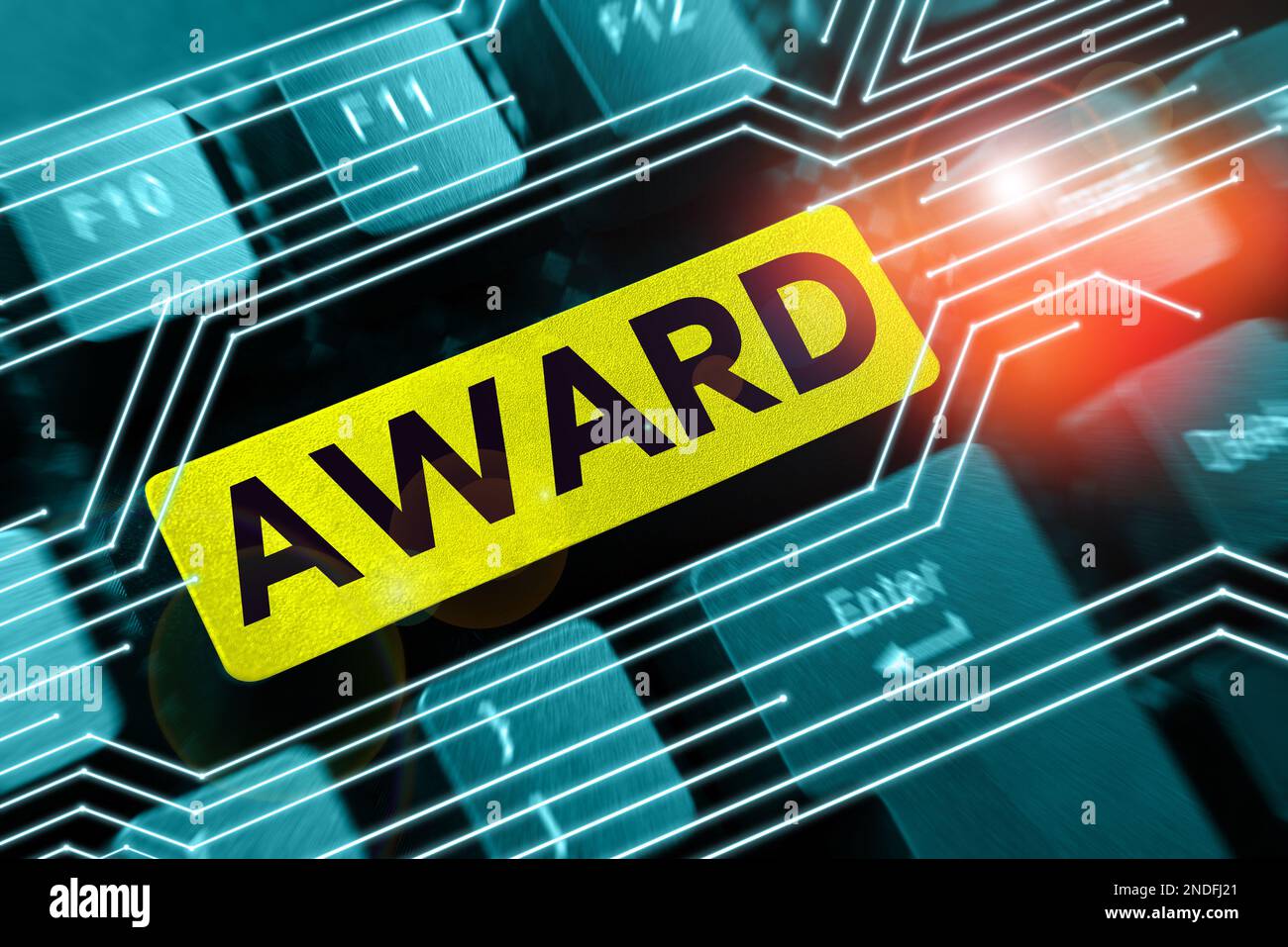 Text sign showing Award. Business concept Prize and other mark of ...