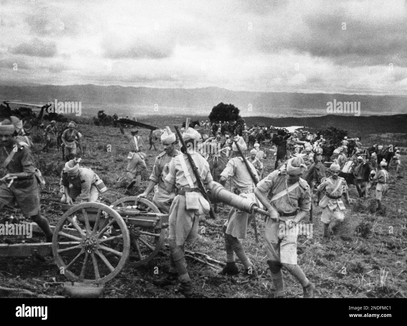 Hardy Indian fighters of the Mounted Infantry and mountain gun units of ...