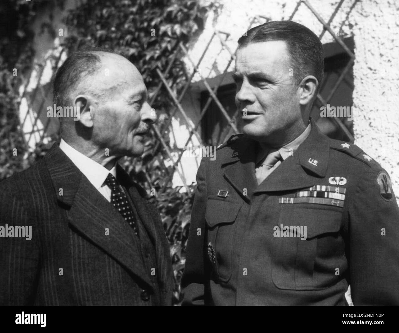 General Mazim Weygand, chief of staff French Army, talks with the ...