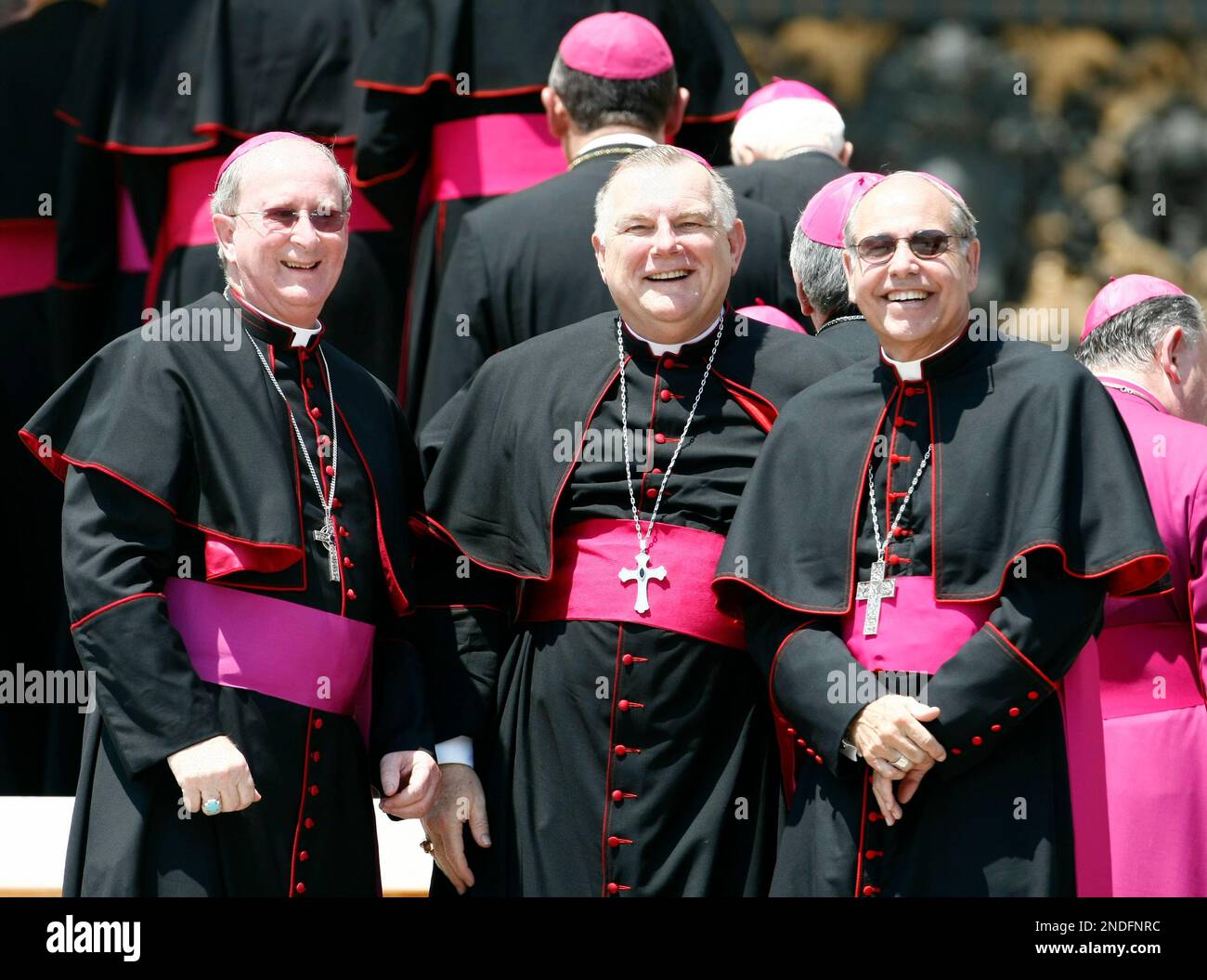 From left Bishop John Gerard Noonan, Archbishop Thomas Gerard Wenski ...