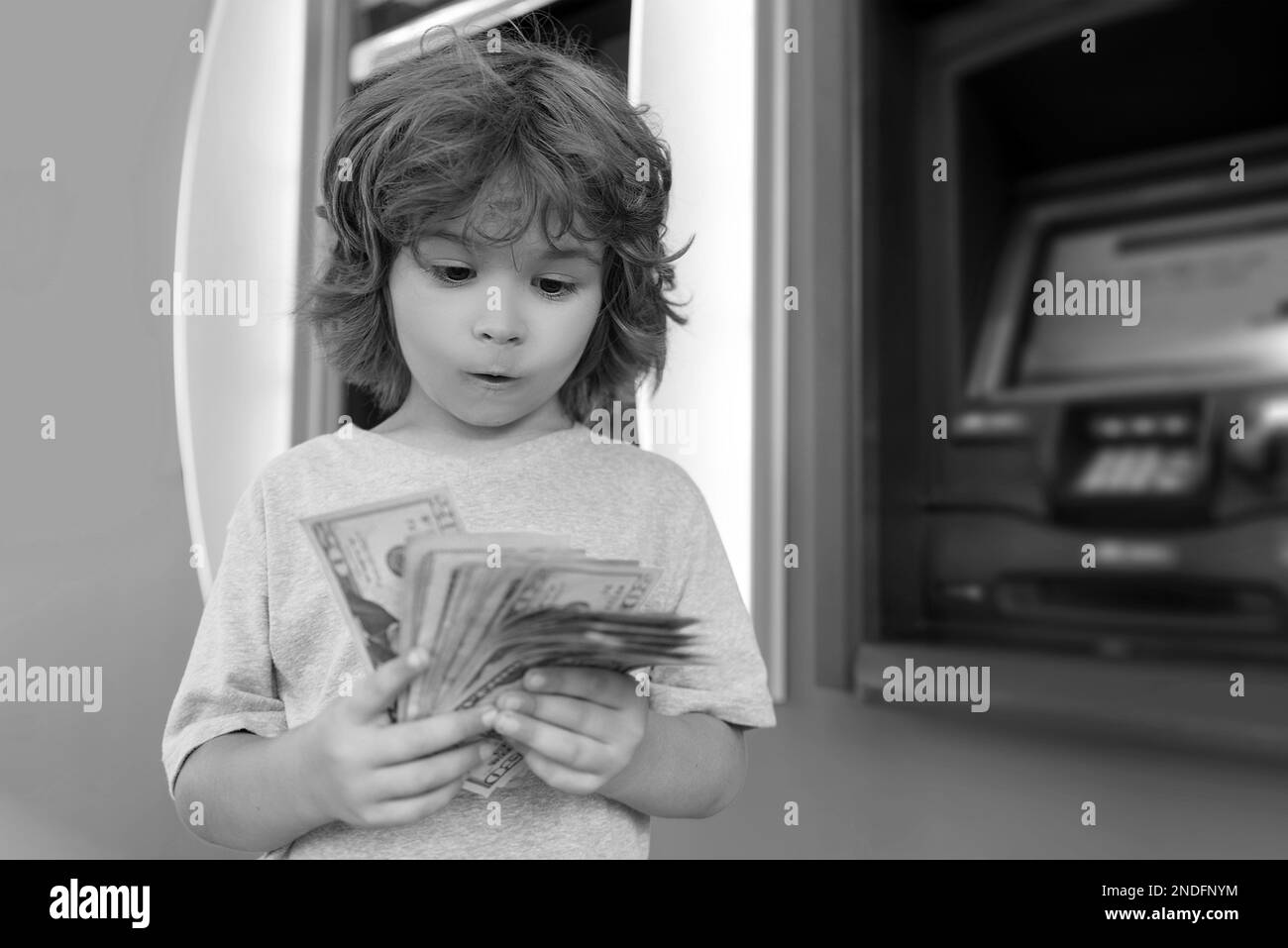 Kids earn money Black and White Stock Photos & Images - Alamy
