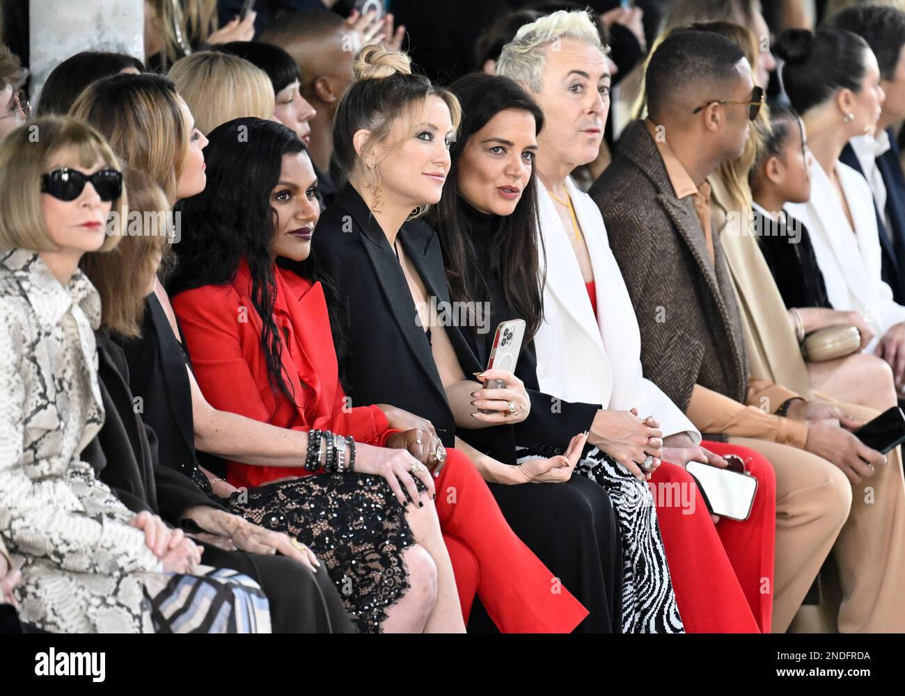 Mindy Kaling, left, Kate Hudson, Katie Holmes and Alan Cumming attend ...