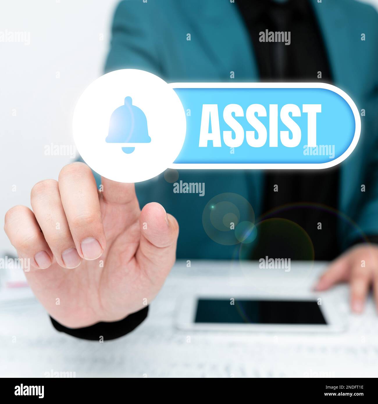 Text sign showing Assist. Word Written on help them to do a job or task ...