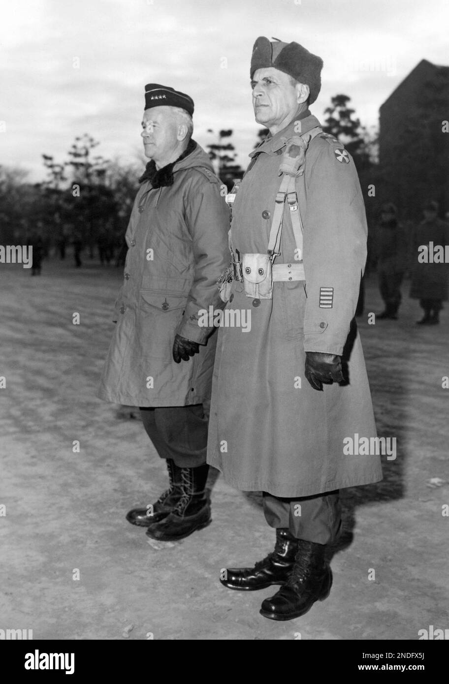 Gen. J. Lawton Collins, C/S U.S. Army, (left) at ceremonies for ...