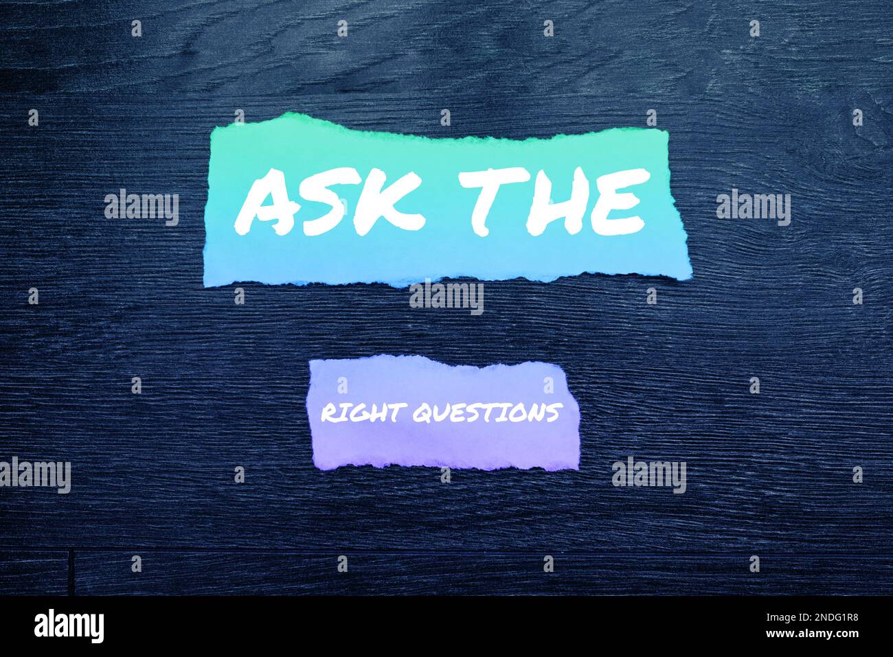 Conceptual caption Ask The Right Questions. Word Written on Look for a ...