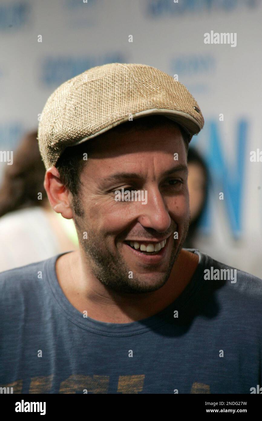 American actor Adam Sandler gestures during a media event to promote ...