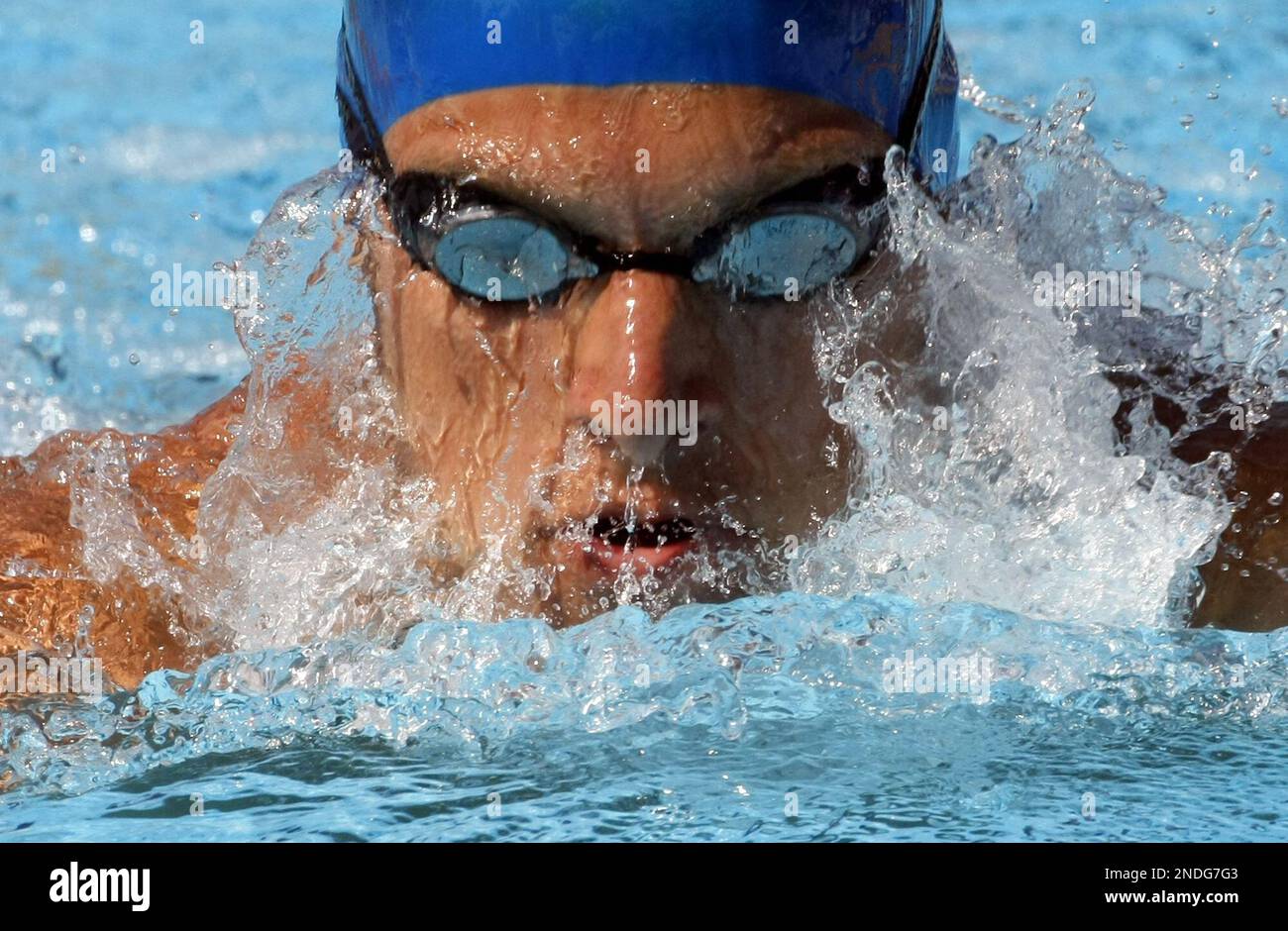 Italian swimmer Federico Turrini during a heat of the men's 200m medley ...