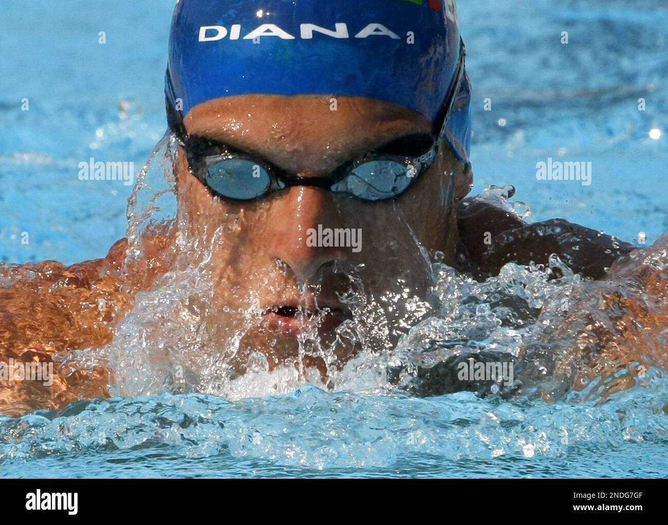 Italian swimmer Federico Turrini during a heat of the men's 200m medley ...