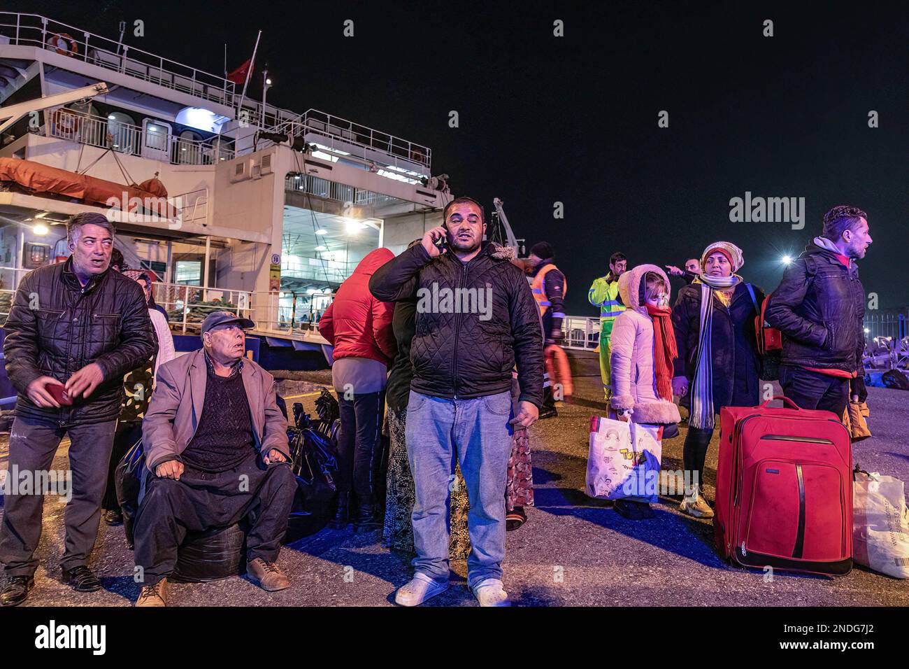 Istanbul, Turkey. 15th Feb, 2023. 65 displaced people from the ...