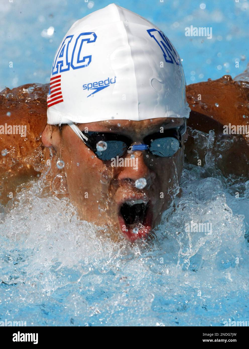 US swimmer Patrick Todd during a heat of the men's 200m medley at the ...