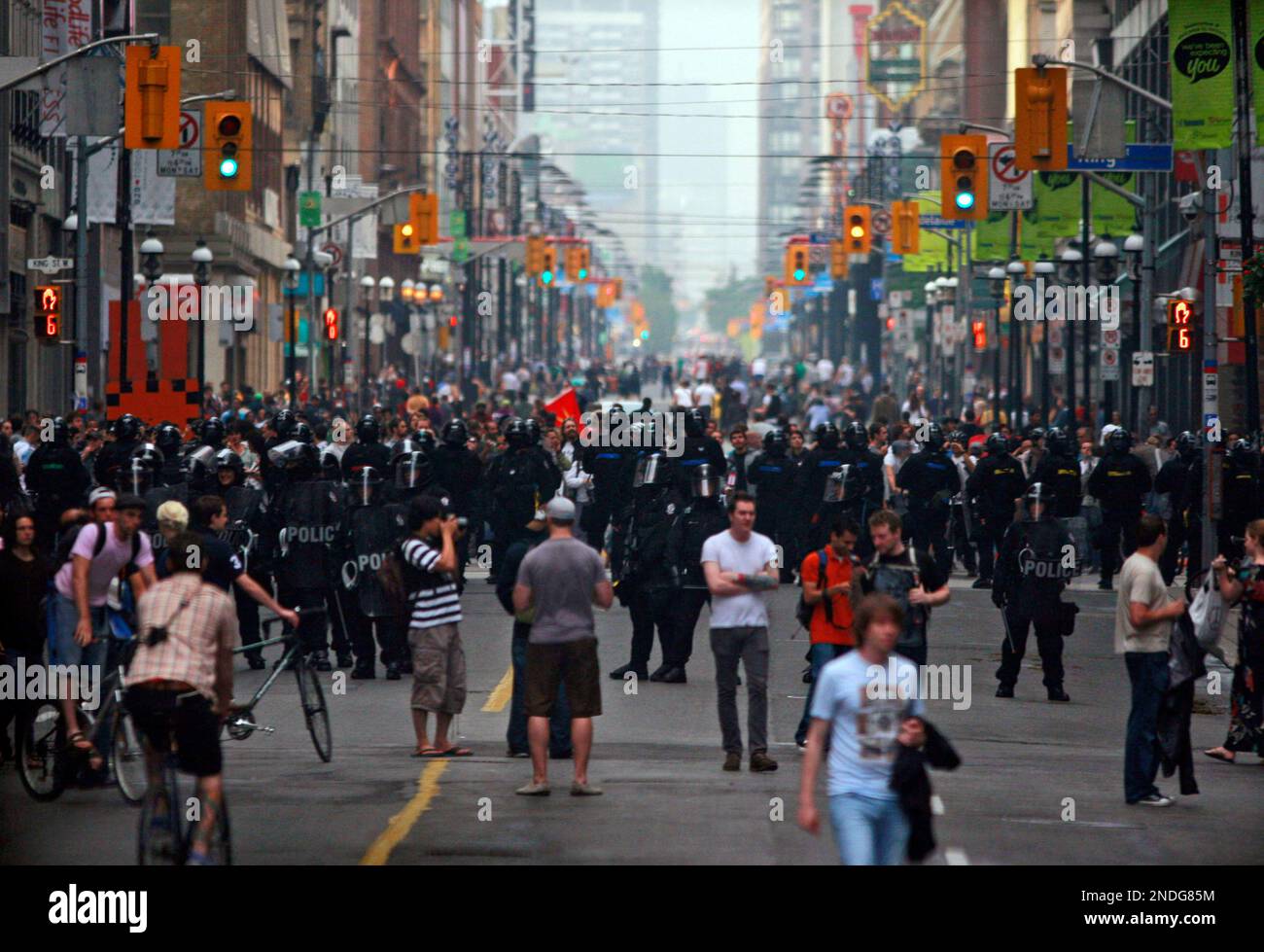 Demonstrators protesting the G8 and G20 Summits gather as Canadian ...