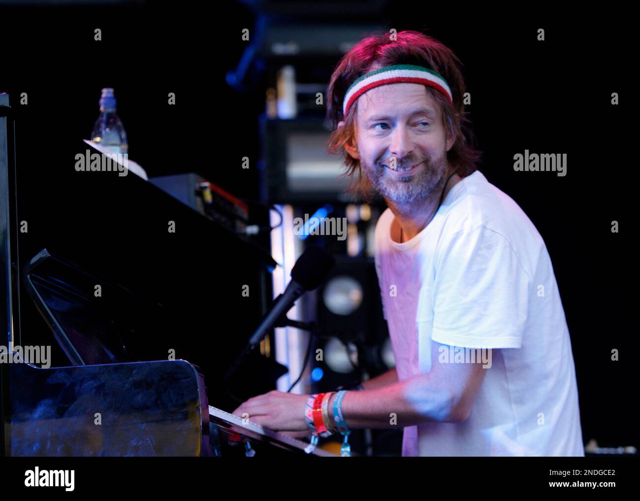British musician Thom Yorke performs at Glastonbury Festival, in ...
