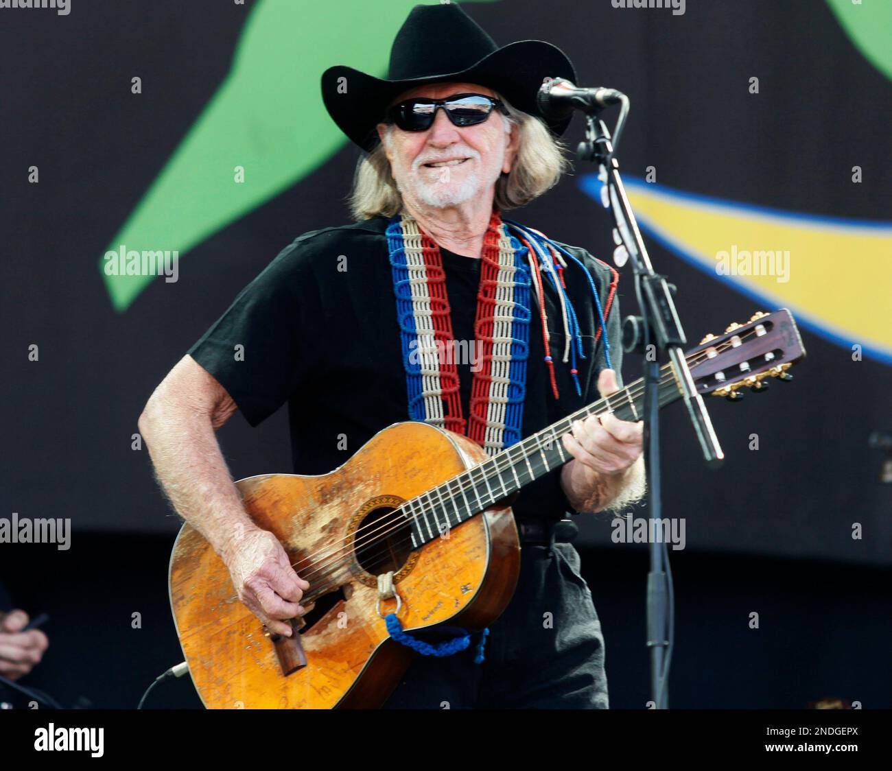 U.S country singer- songwriter Willie Nelson performs on the main stage ...
