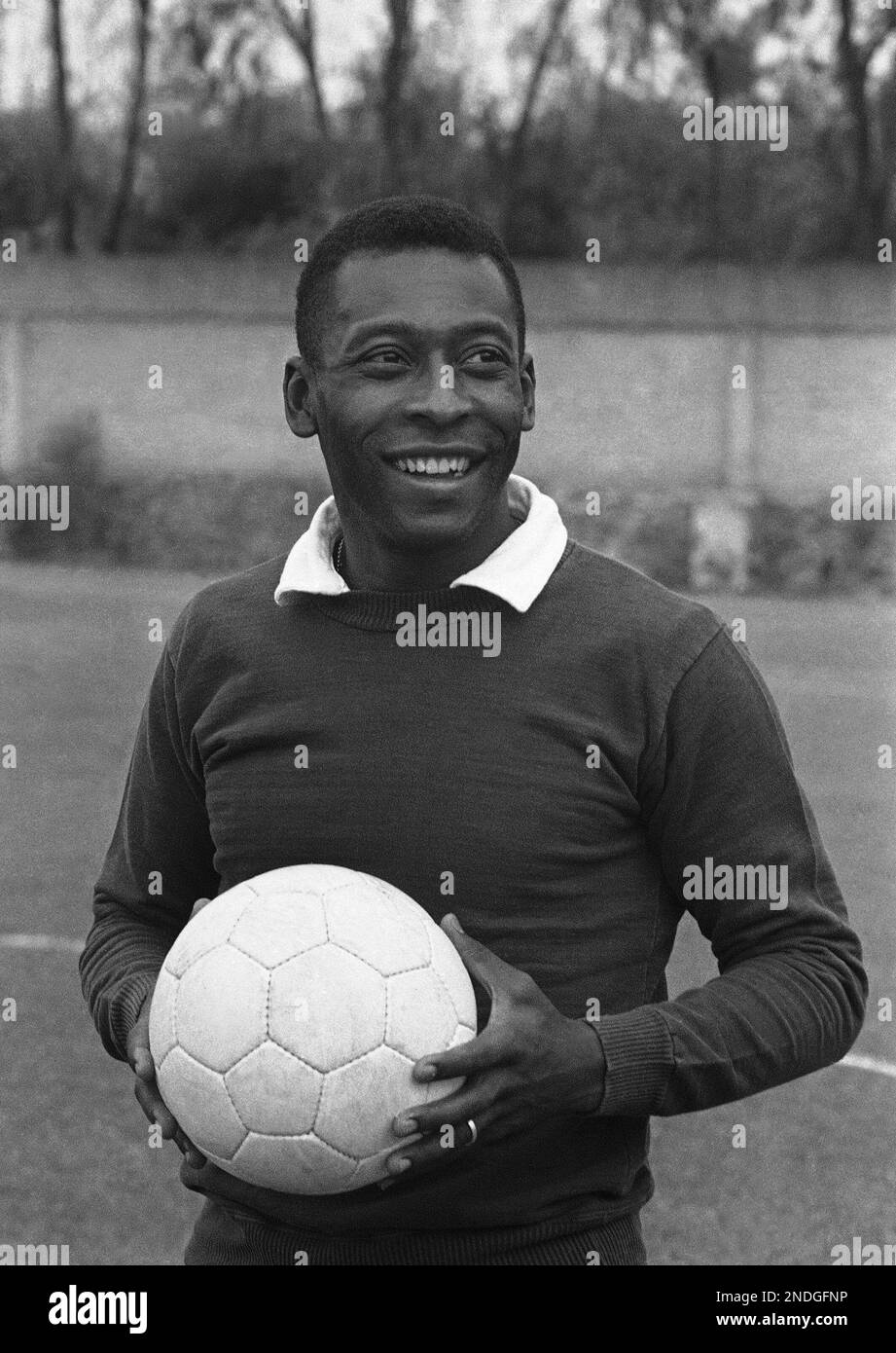 Optimistically smiling, Pele, “The King”, Brazil’s best soccer player ...