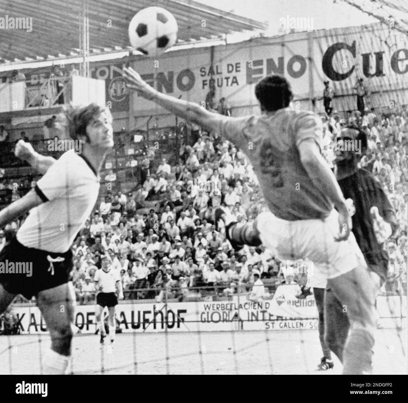 Gerd Mueller scores the second goal for Germany after a pass by Hans ...
