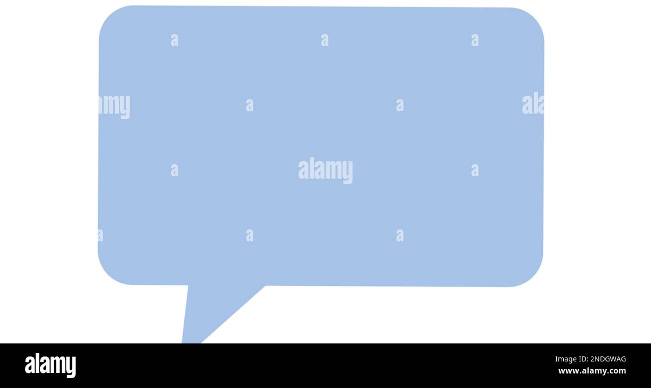 Image of blue speech bubble on white background Stock Photo - Alamy