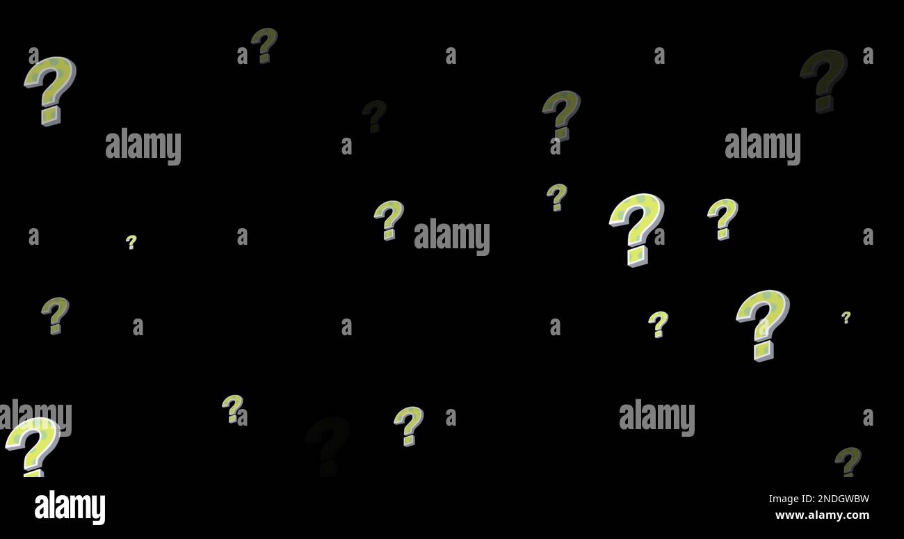 Image of question marks on black background Stock Photo - Alamy