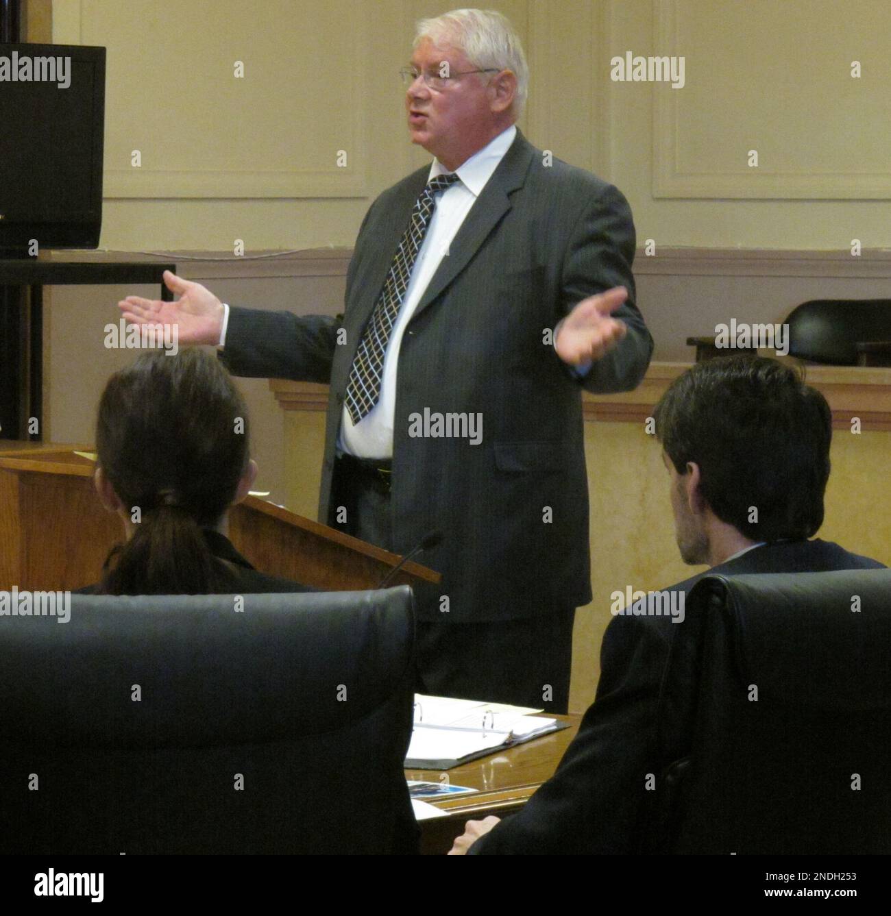 Defense attorney Tom Haney argues a point in a hearing in James Kraig ...