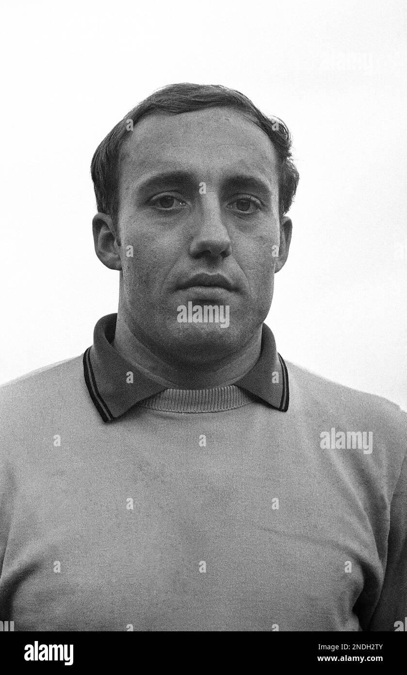 Portrait of Horst Wolter, goalie of Eintracht Braunschweig soccer team of West Germany, and of ...