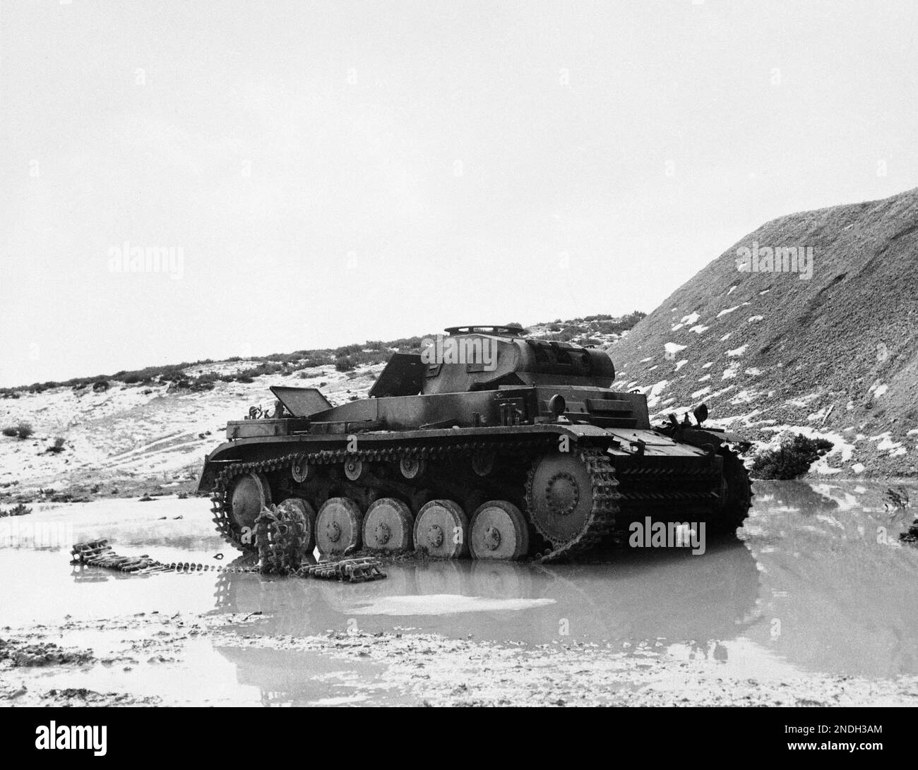 This small German Mark-2 tank, used by the enemy for reconnaissance ...