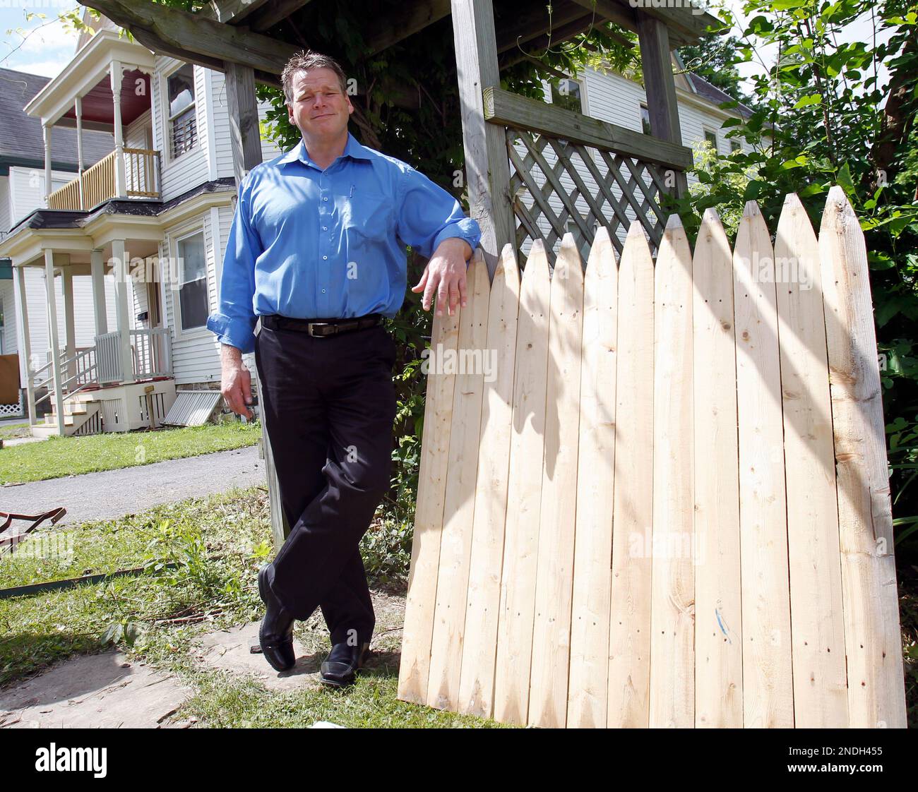 In this June 8, 2010 photo, Steve Barnes stands at a work site he ...