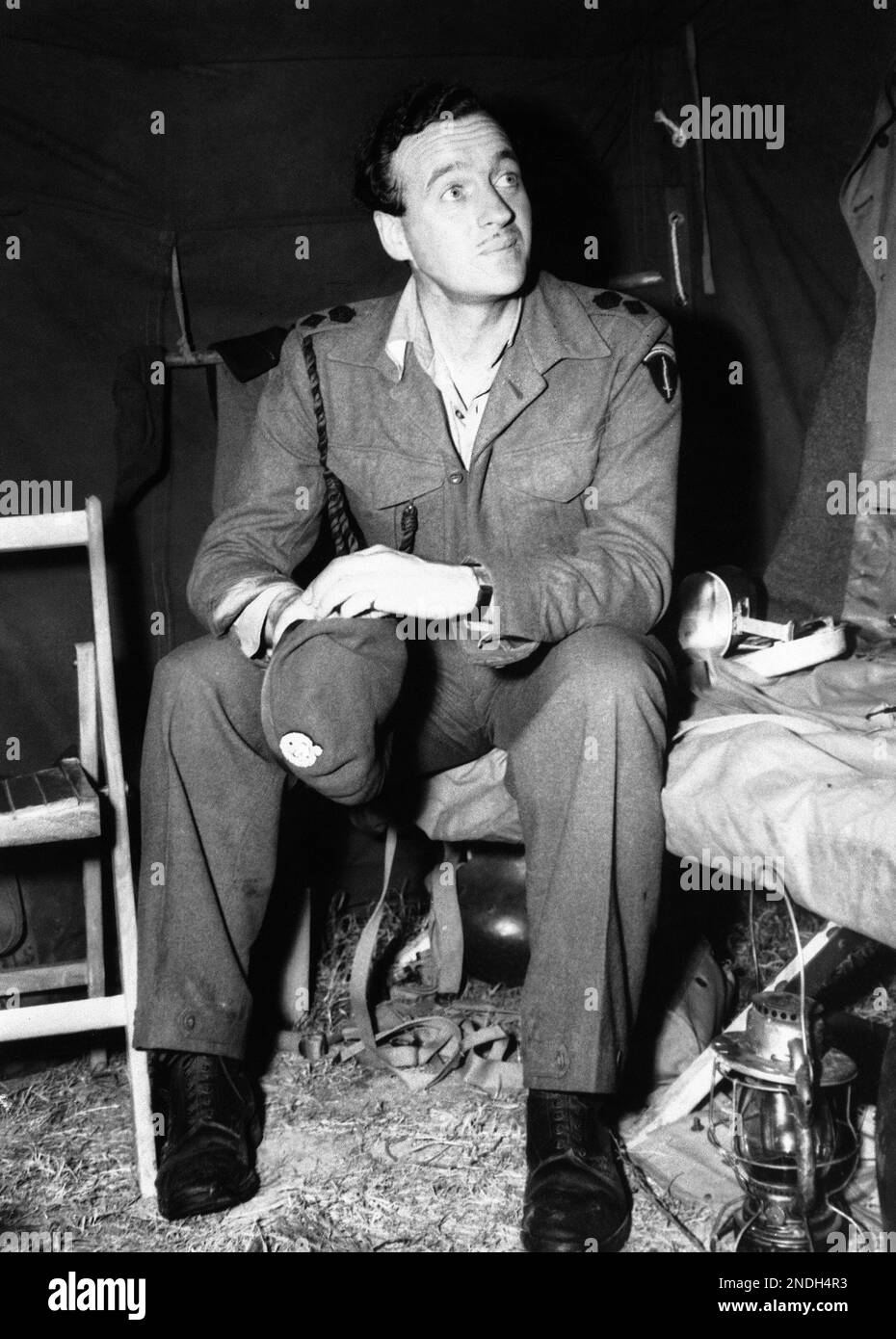 Lieutenant Colonel David Niven, British film star, now with SHAEF, seen ...
