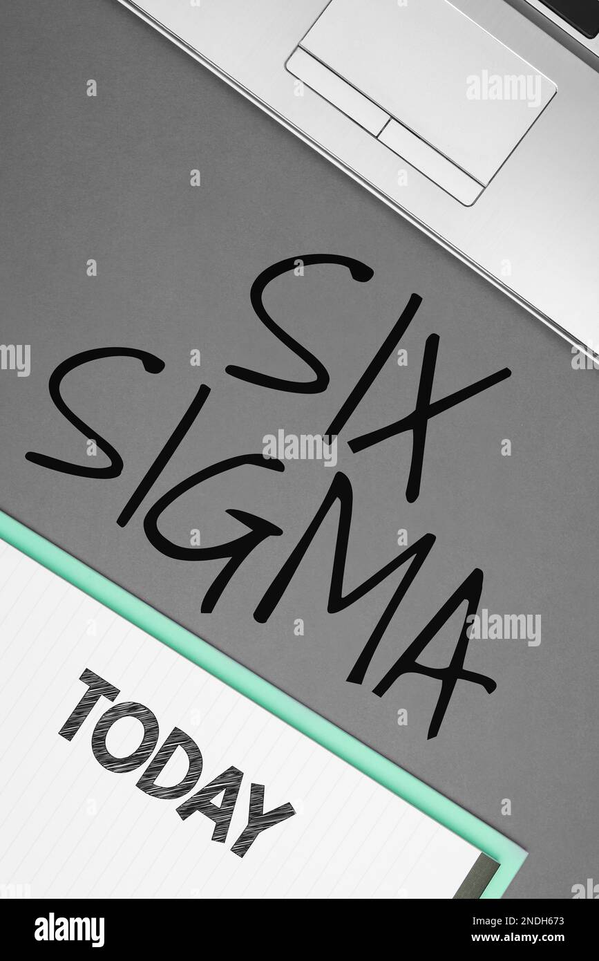 Sign displaying Six Sigma. Business concept management techniques to ...