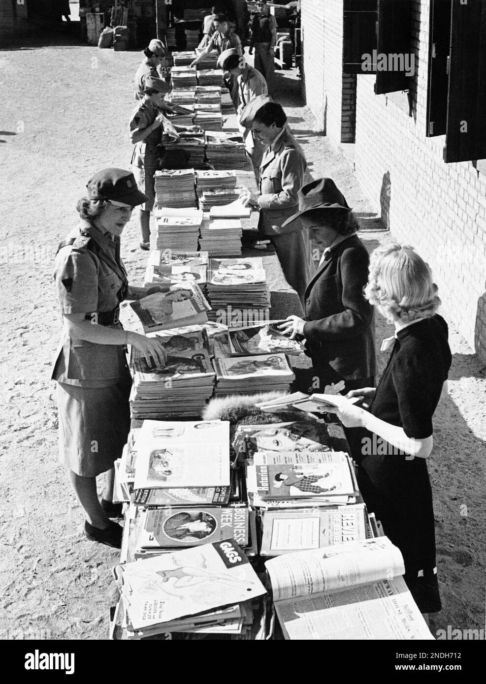 A group of voluntary workers, members of the Womens Auxiliary Air Force ...