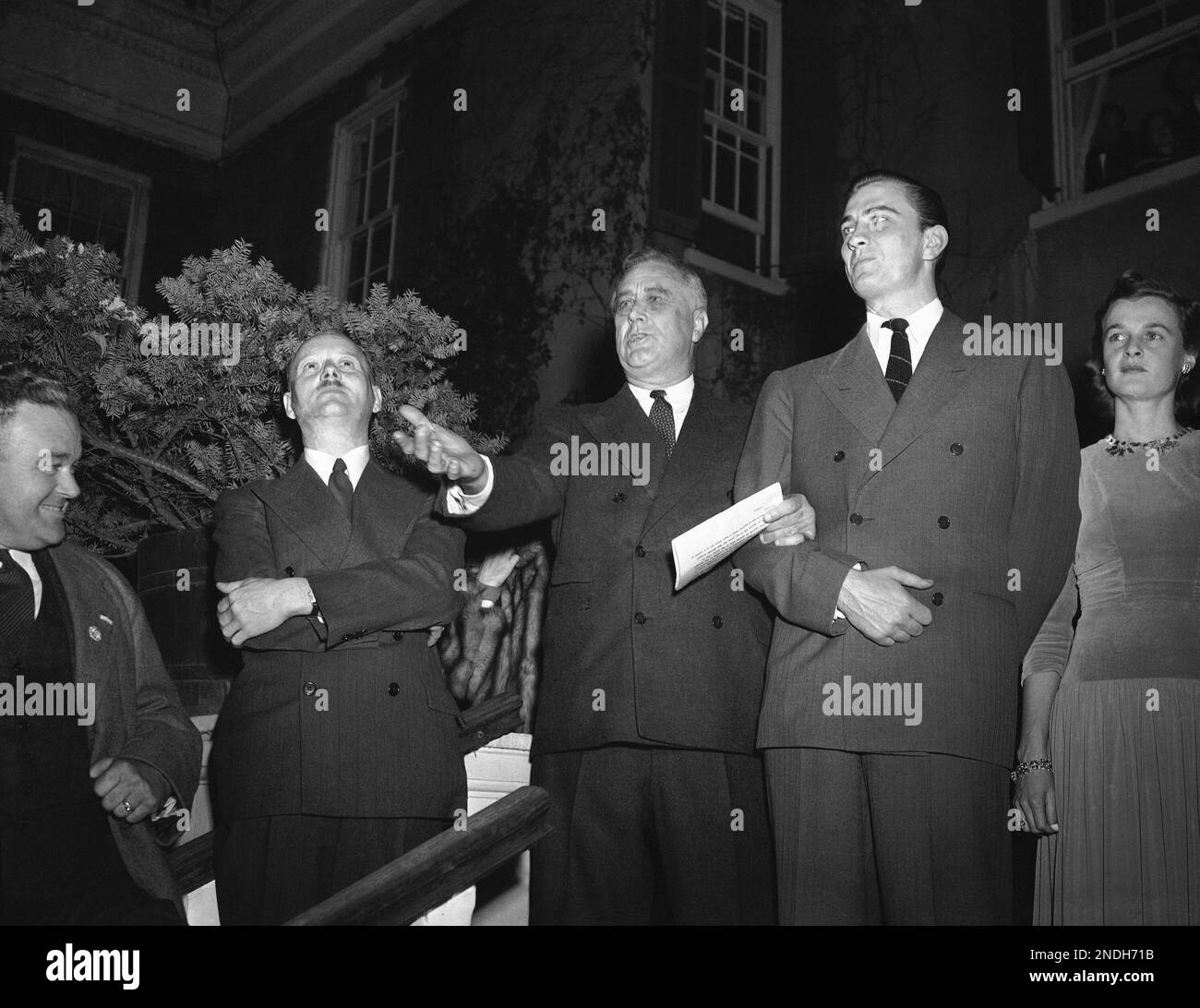 President Franklin D. Roosevelt greeted his Hyde Park, New York ...