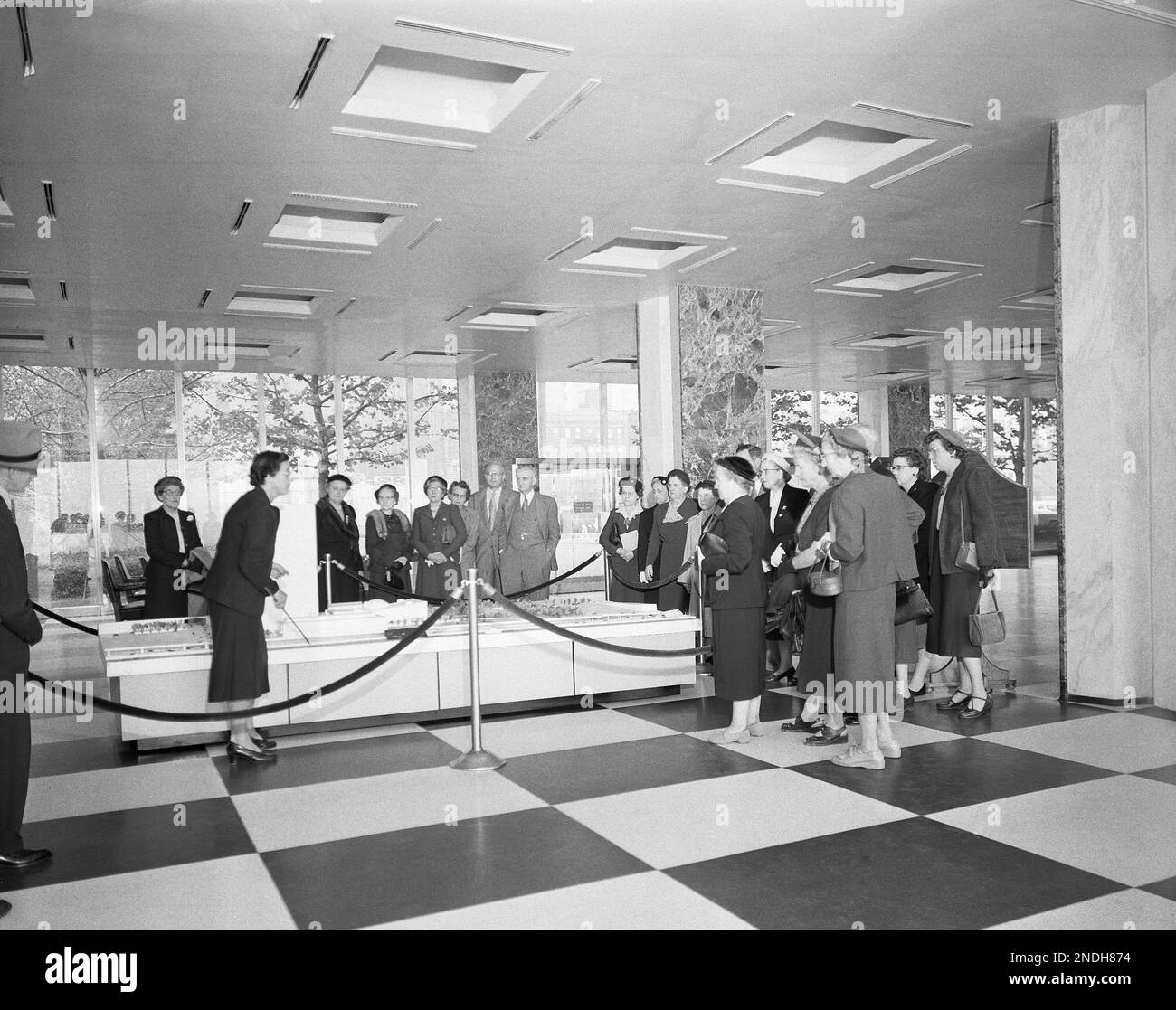 In the main lobby of the Secretariat building at the United Nations ...