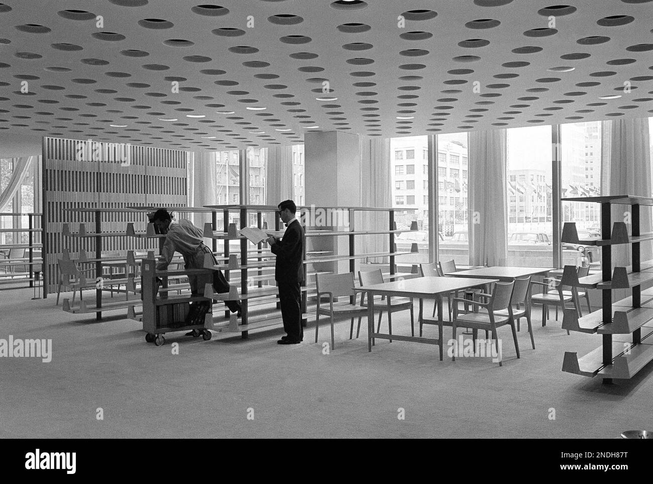 The Dag Hammarskjold Library at United Nations Headquarters in New York ...