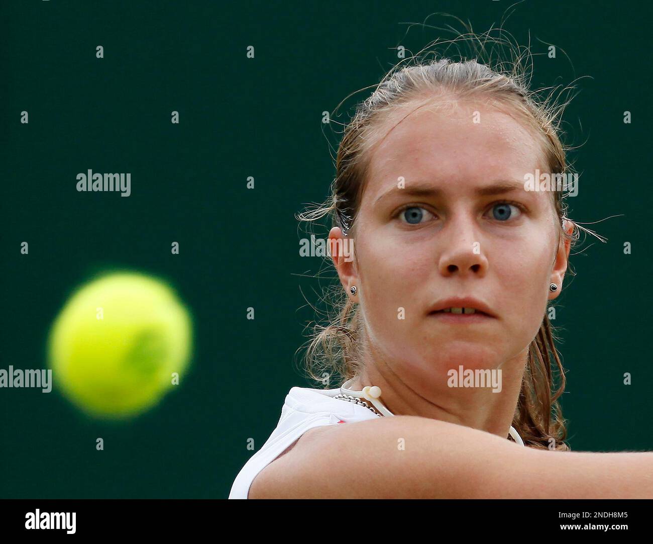 Switzerland's Stefanie Voegele looks to make a backhand return to ...