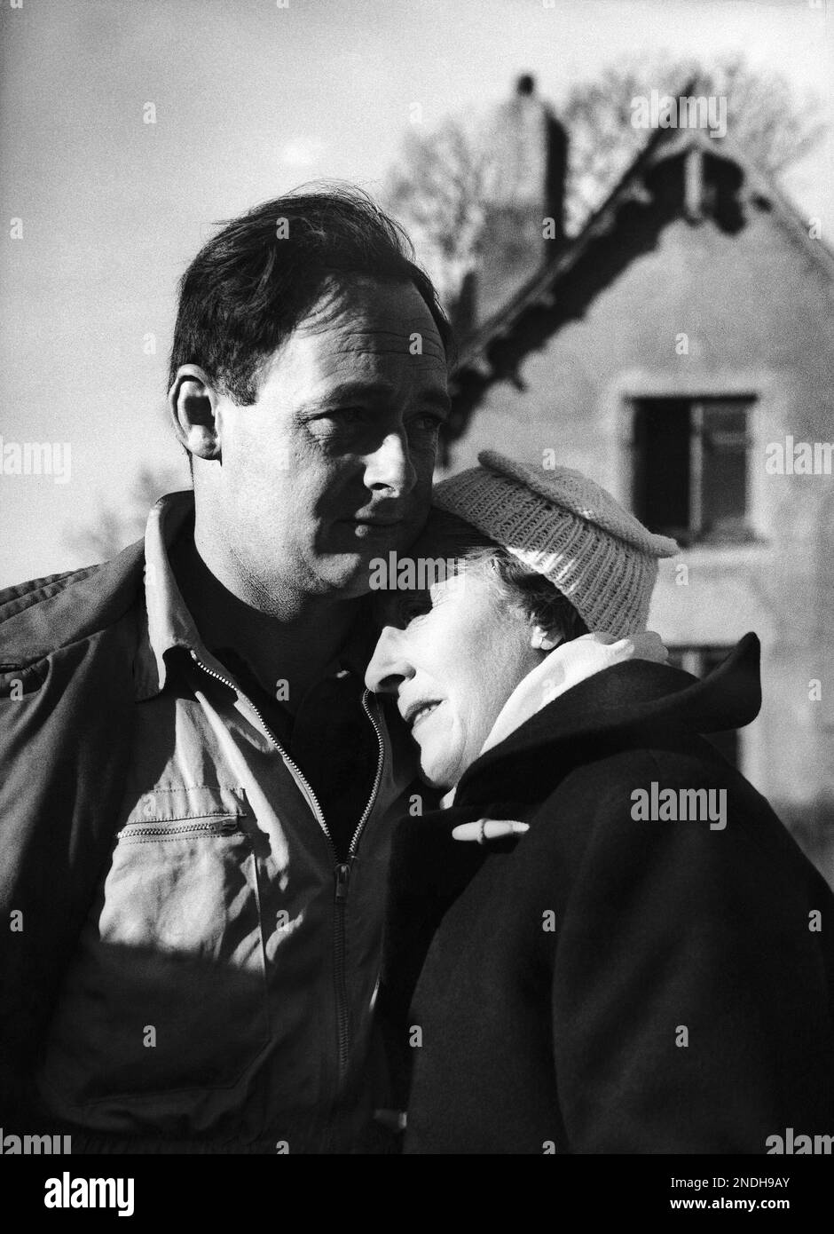 Donald Campbell, pilot of the jet-propelled boat Bluebird II, is shown ...
