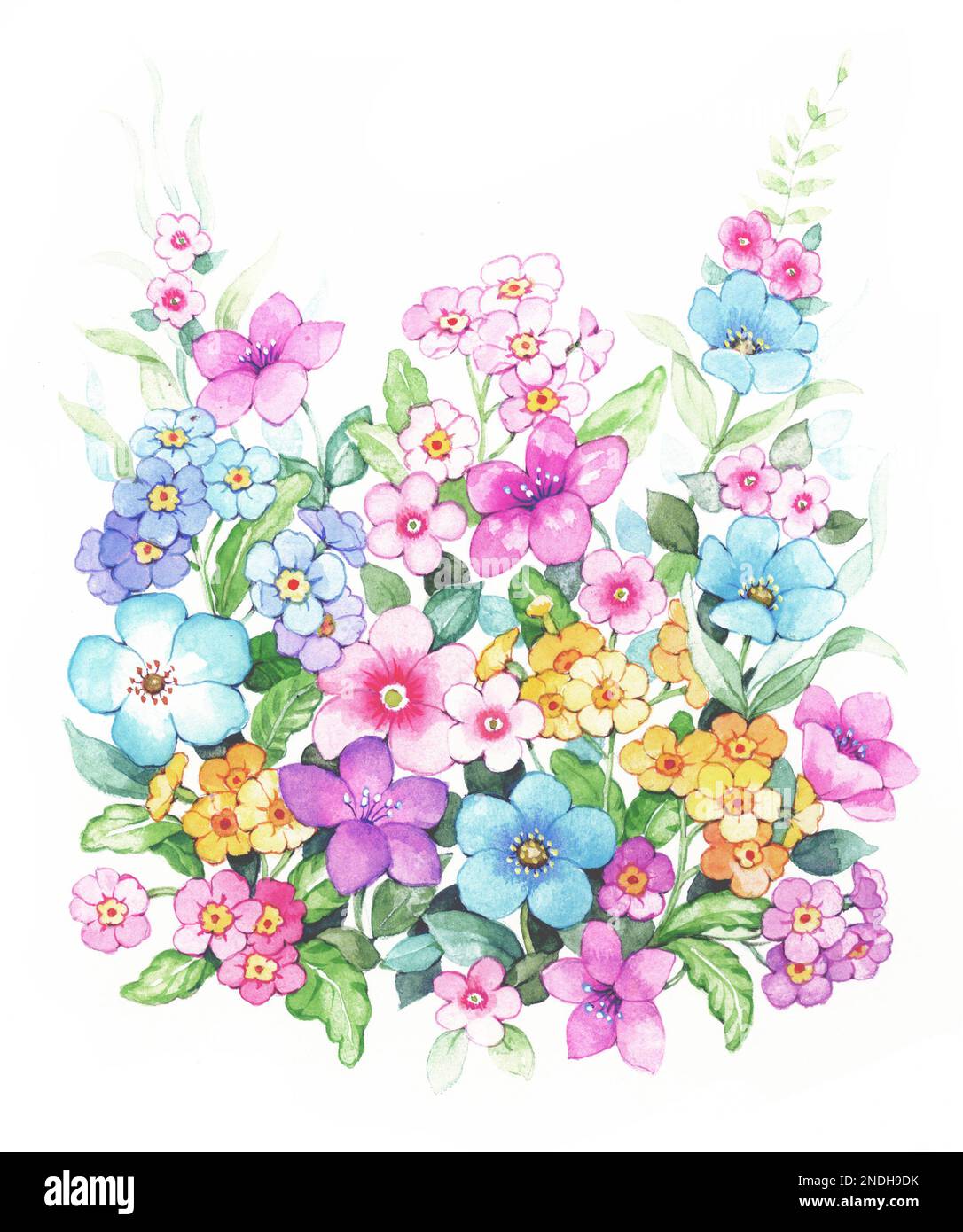 Hand painted flowers hi-res stock photography and images - Alamy