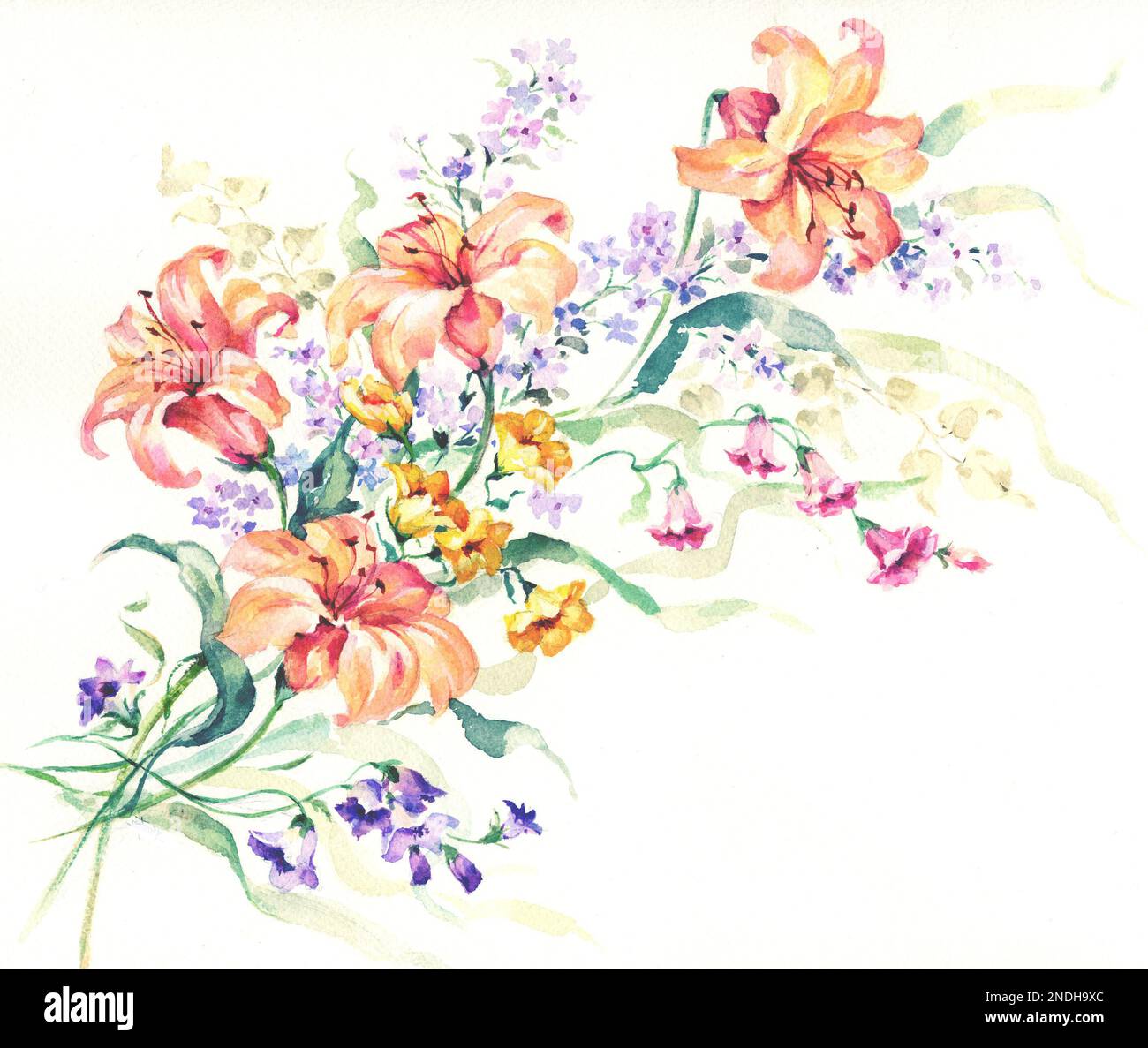 Spray of lilies hi-res stock photography and images - Alamy