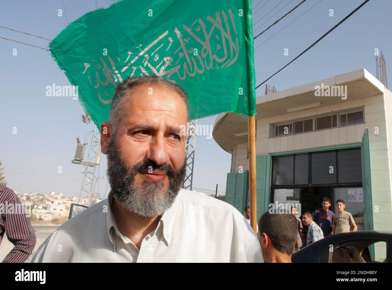 Palestinian Hamas lawmaker Nayef Rajoub is seen upon his release in ...