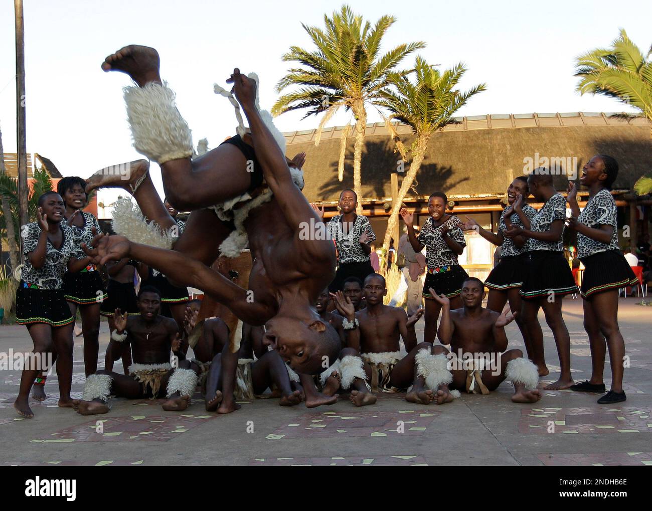 A dancer performs as he dances a traditional Zulu dance, in Durban ...