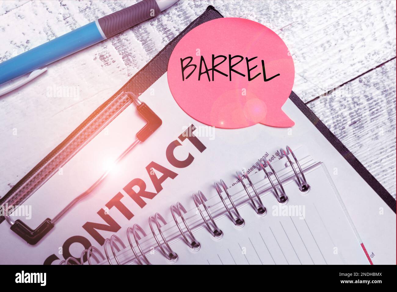 Conceptual display Barrel. Word Written on cylindrical container ...