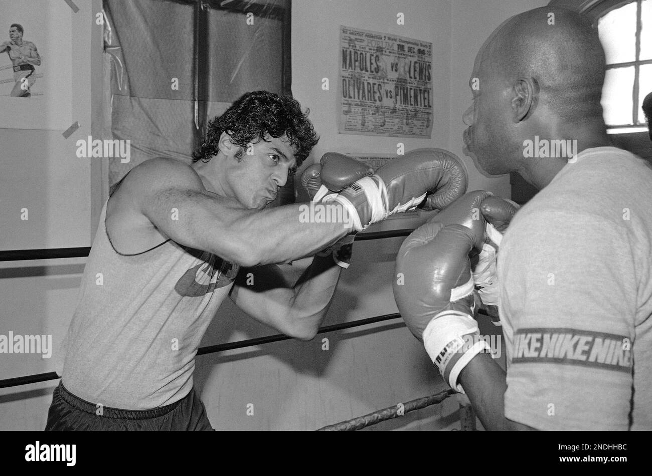 Erik Estrada, left, and Jem Echollas go through sparring and training ...