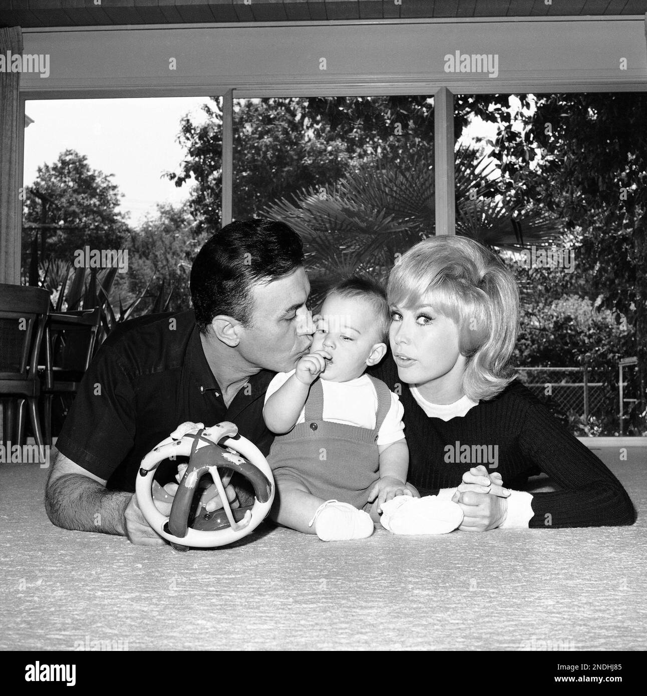 Michael Ansara Is Shown At Home With Wife Barbara Eden And Their Son Matthew 9 Months Old In