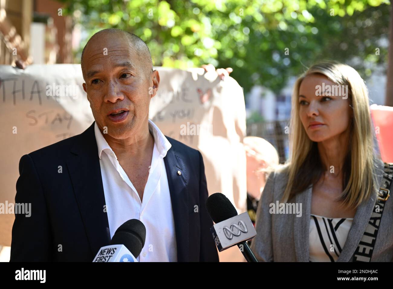 Neurosurgeon Charlie Teo (left) and his fiancee Traci Griffiths arrive ...