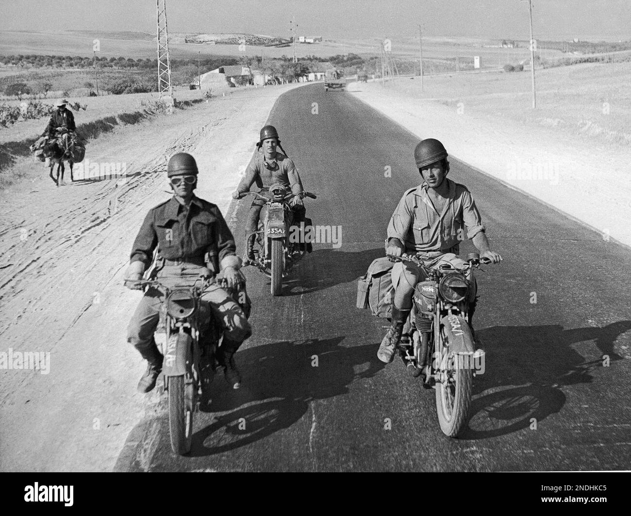 Despatch riders of a Canadian Public Relations detachment in North ...