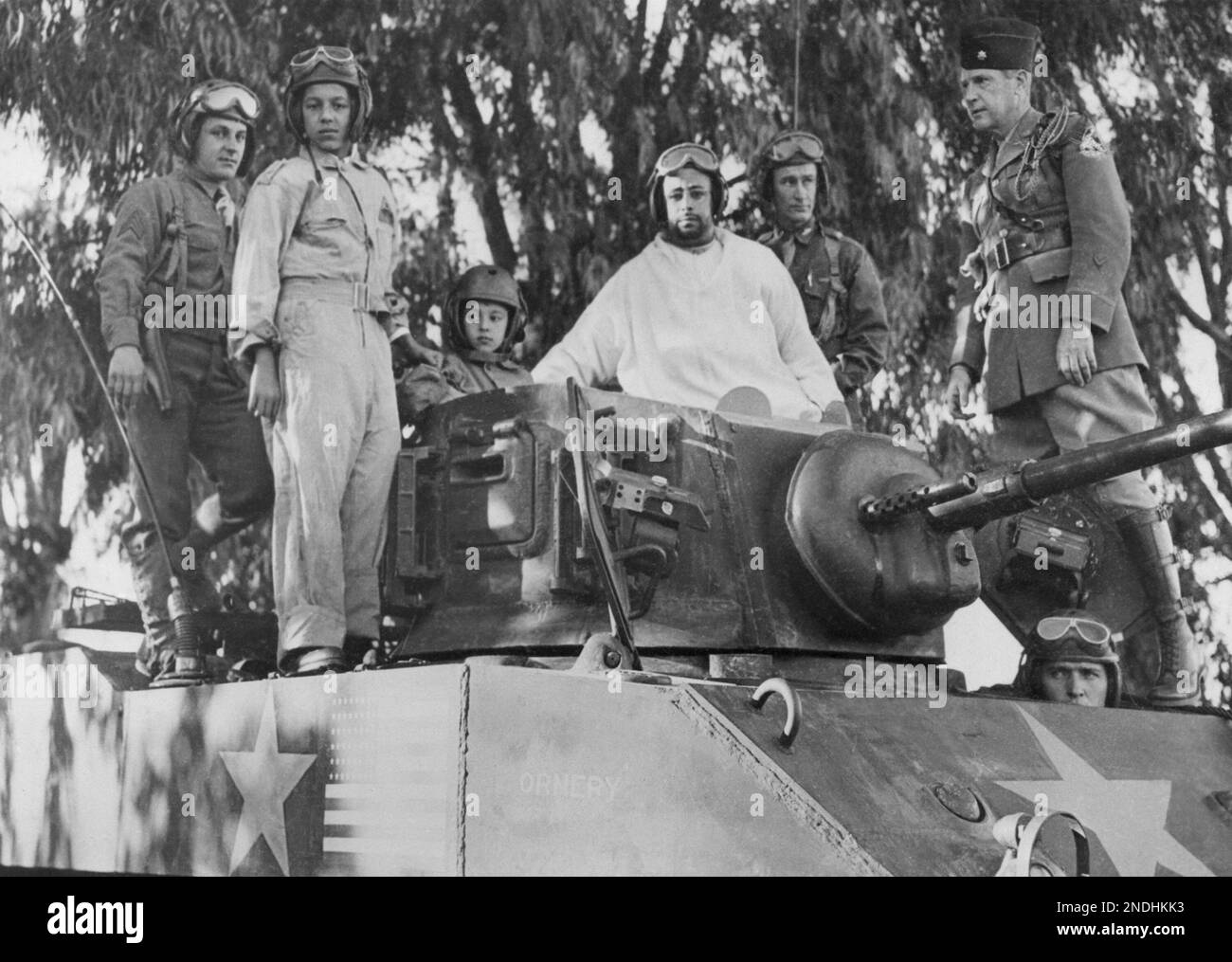 The two sons of the Sultan of Morocco are on the tank on which they ...