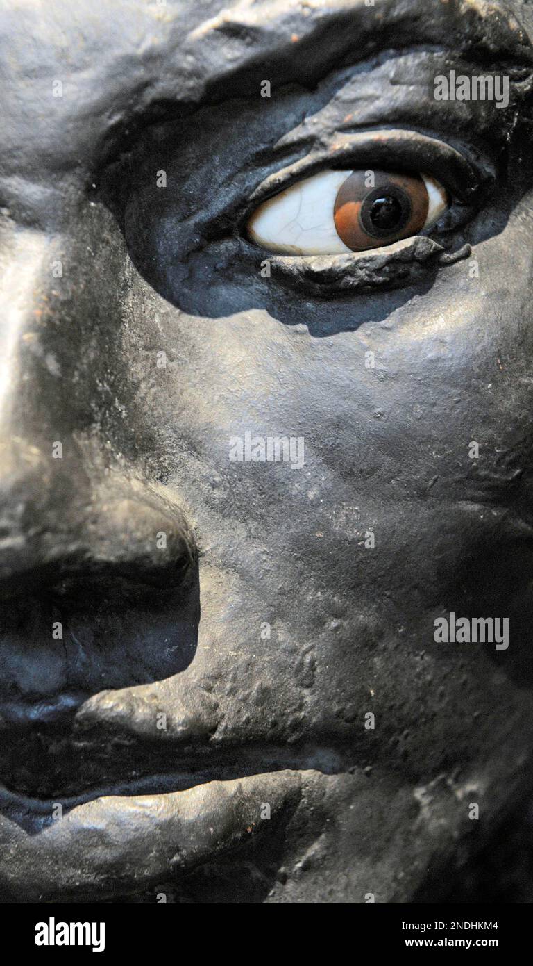 The sculpture 'Moor's Head' (1900) of Kurt Eberhard Goellner stands in ...