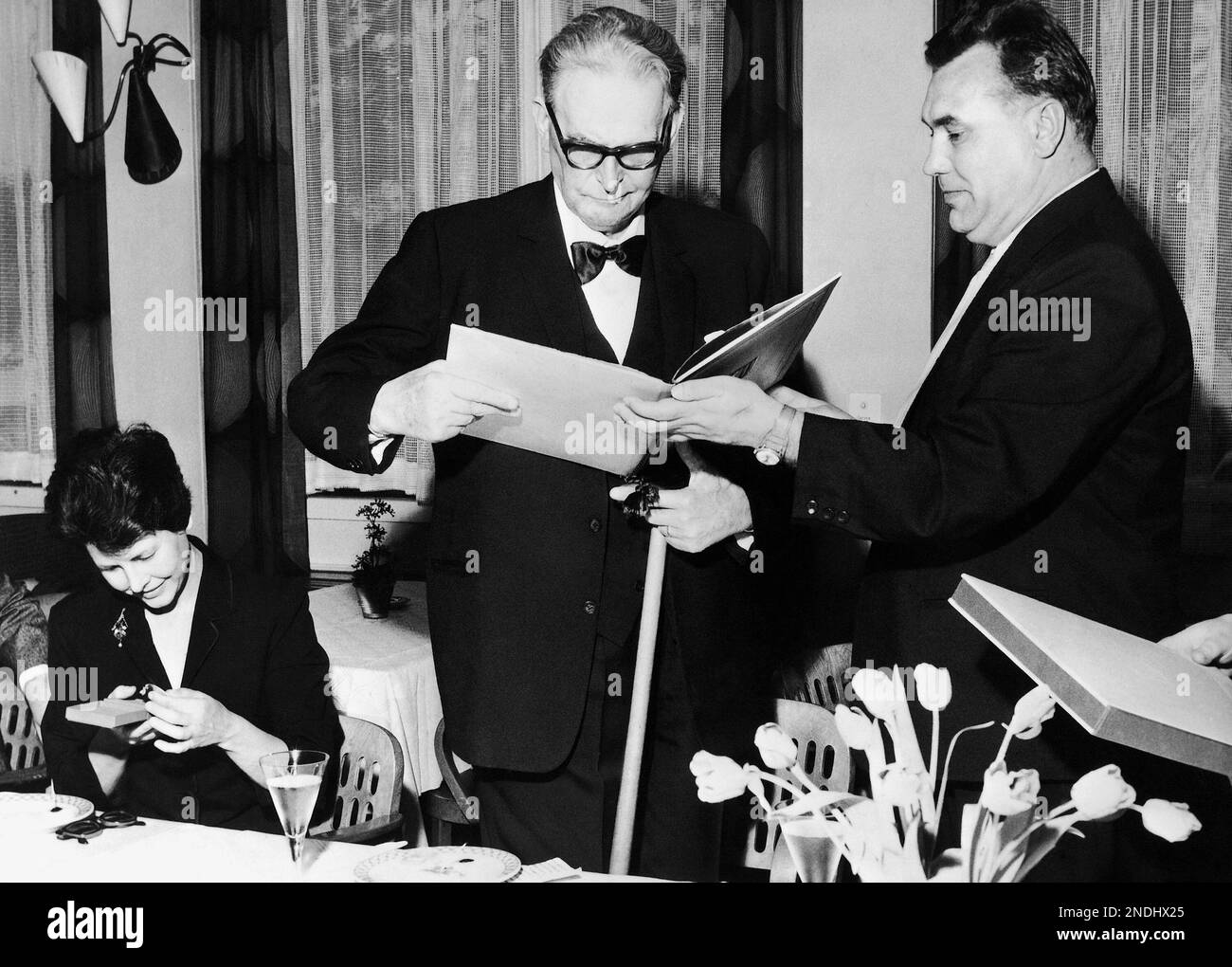 Famous conductor Otto Klemperer with the Arthur Nikisch Award of the ...