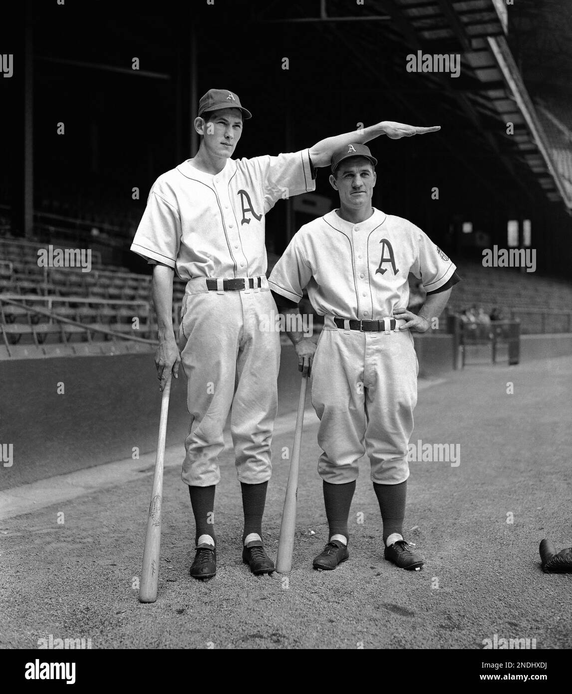 Jack Wallaesa, the tallest man on the team and Mike Kreevich ...