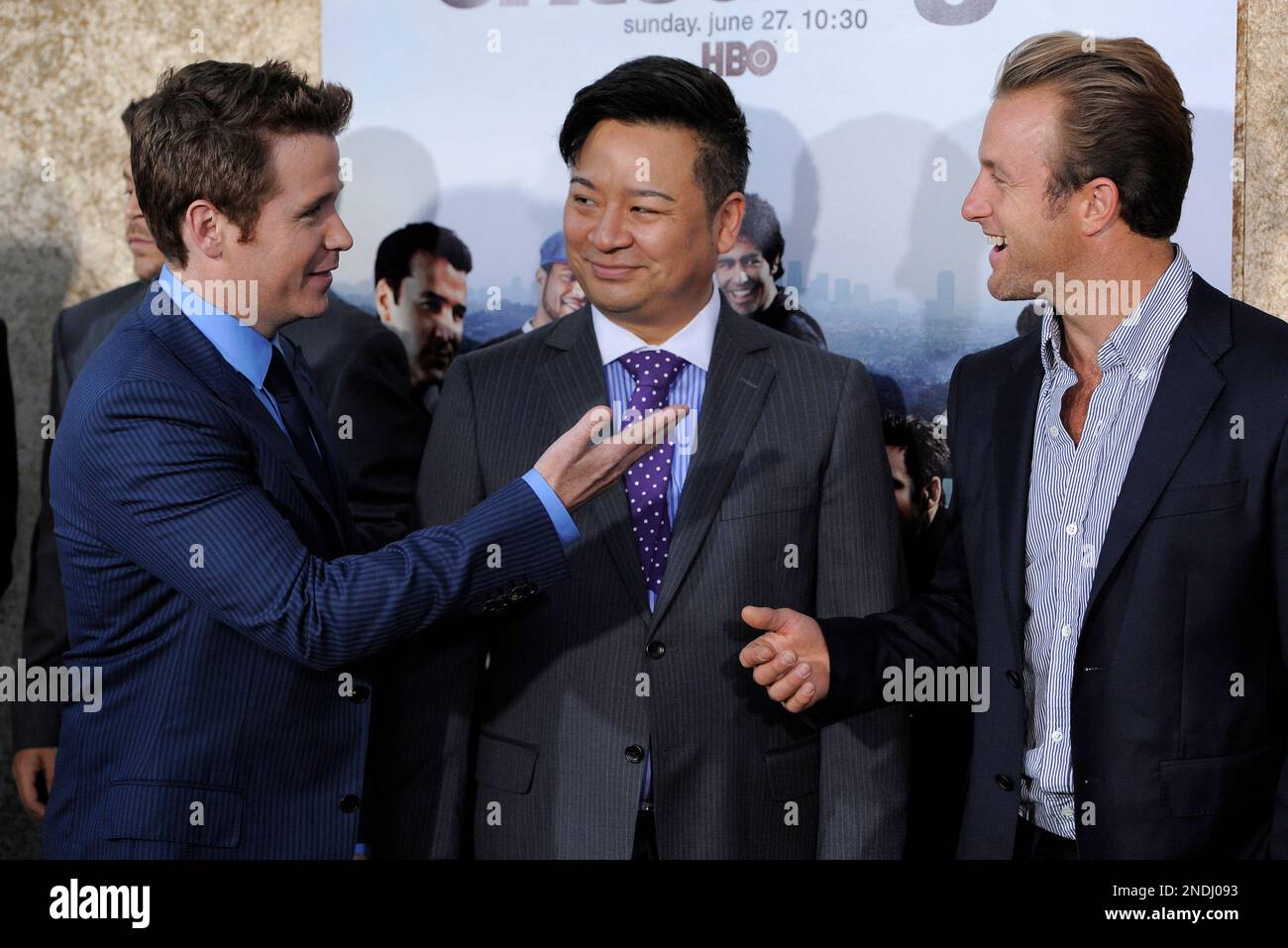 "Entourage" cast members, from left, Kevin Connolly, Rex Lee and Scott ...