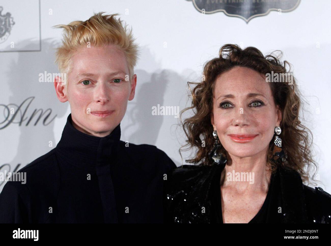 Actors Tilda Swinton, left, and Marisa Berenson attend the premiere of ...