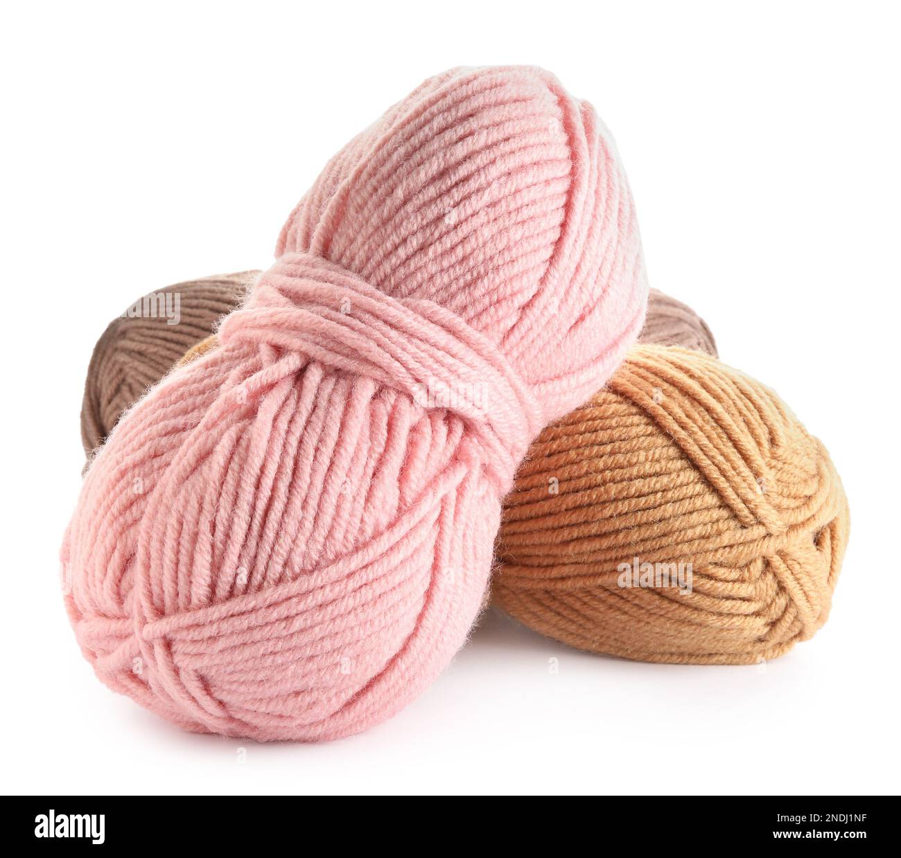 Different soft colorful woolen yarns on white background Stock Photo ...