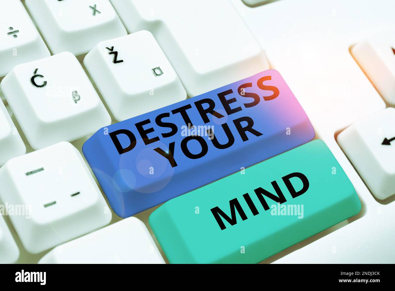 Text showing inspiration Destress Your Mind. Conceptual photo to ...